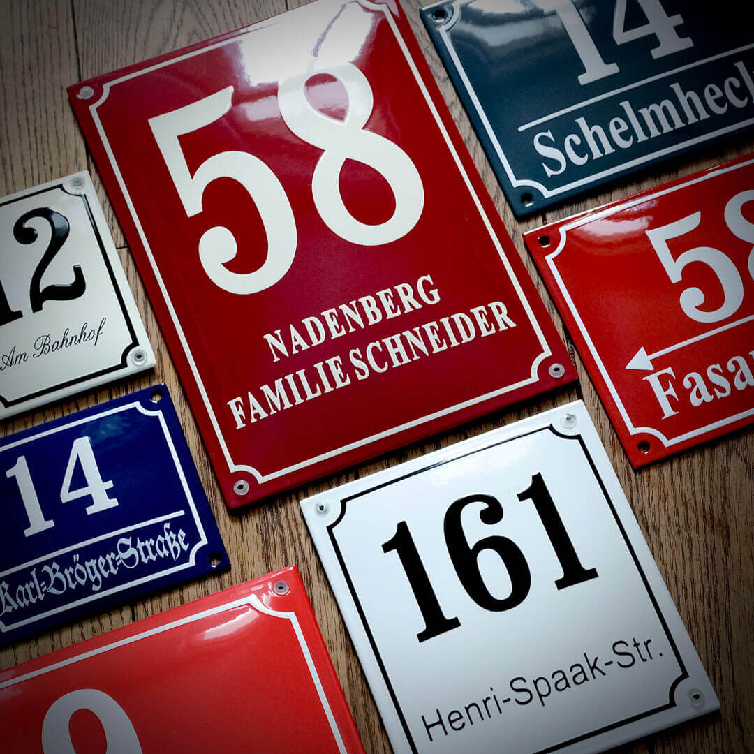 Premium Hausnummern in Emaille | CLASSIC EMAILLE