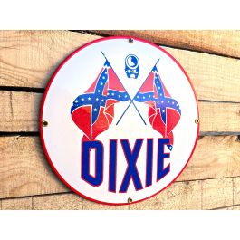 Dixie confederate flags vintage emailleschild