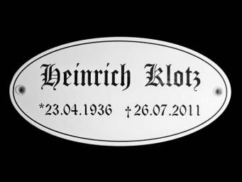 Grabschilder in Emaille